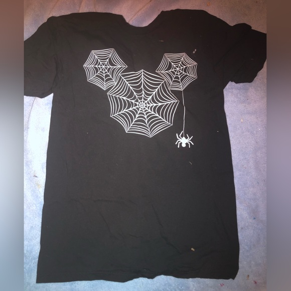 Hot Topic | Tops | Mickey Mouse Spider Web Tshirt Glow In Dark | Poshmark